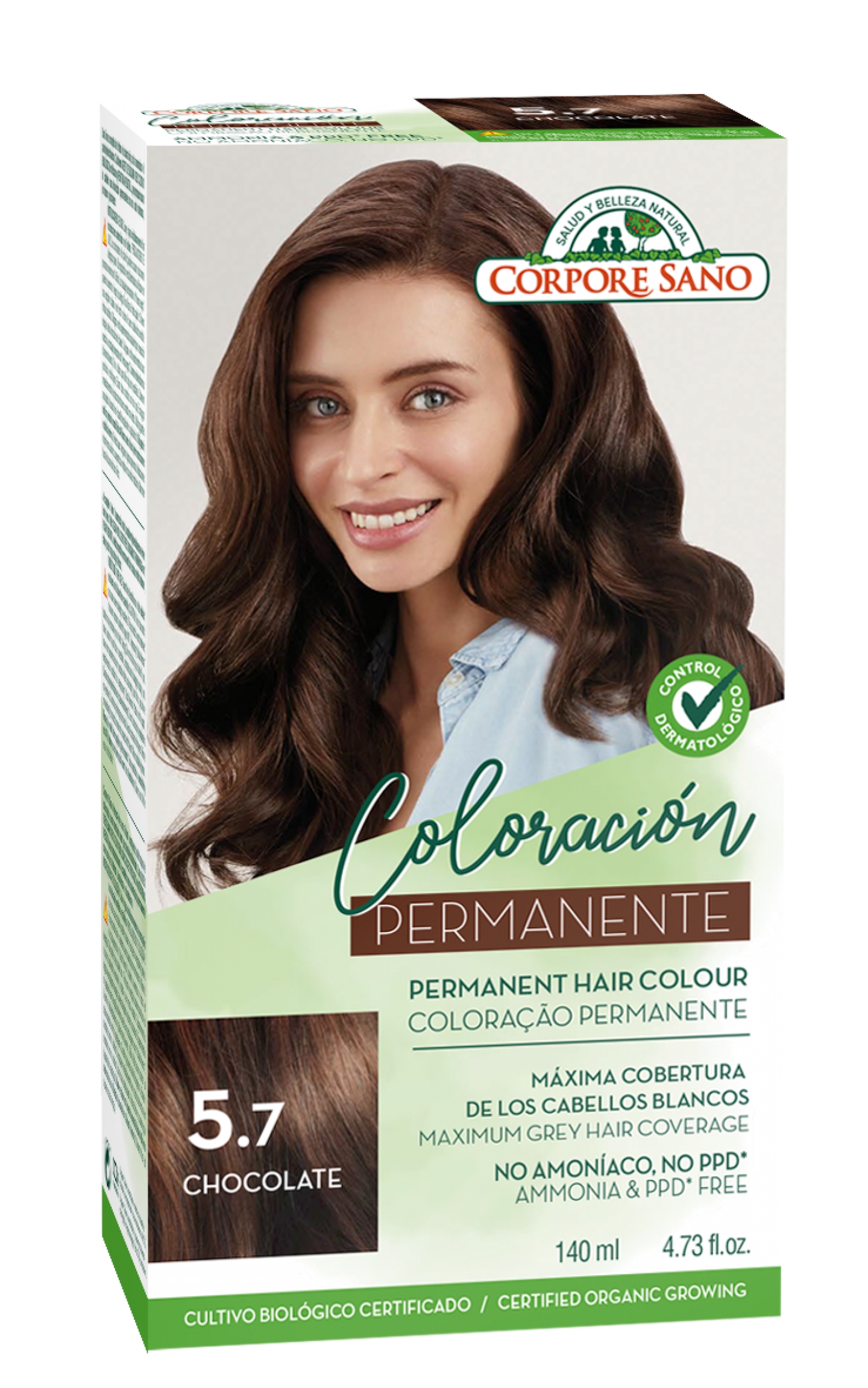 Vopsea de par permanenta, fara amoniac, 5.7 Ciocolata, Corpore Sano ...