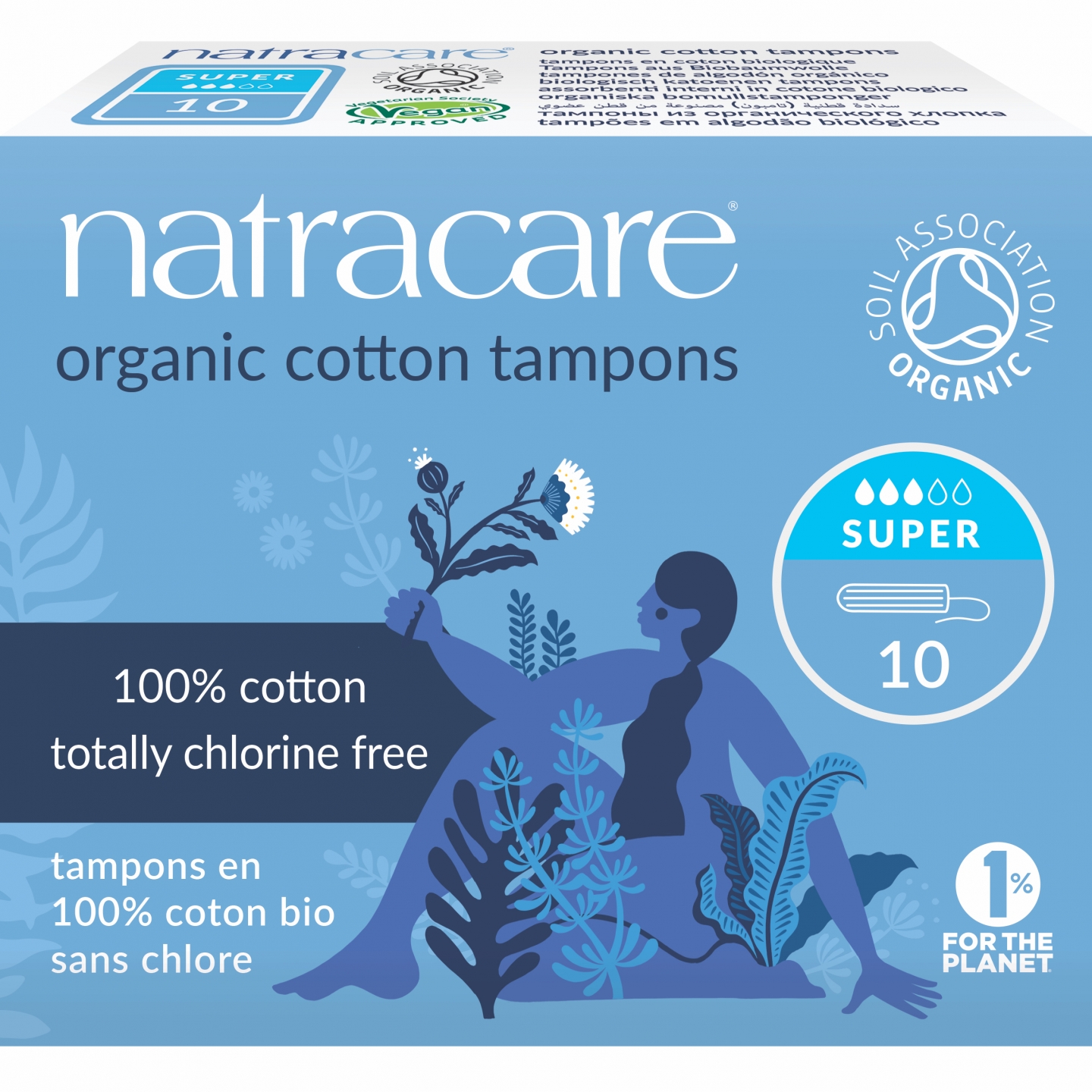 Tampoane super, Natracare, 10 buc - Distributie TEXACOM International